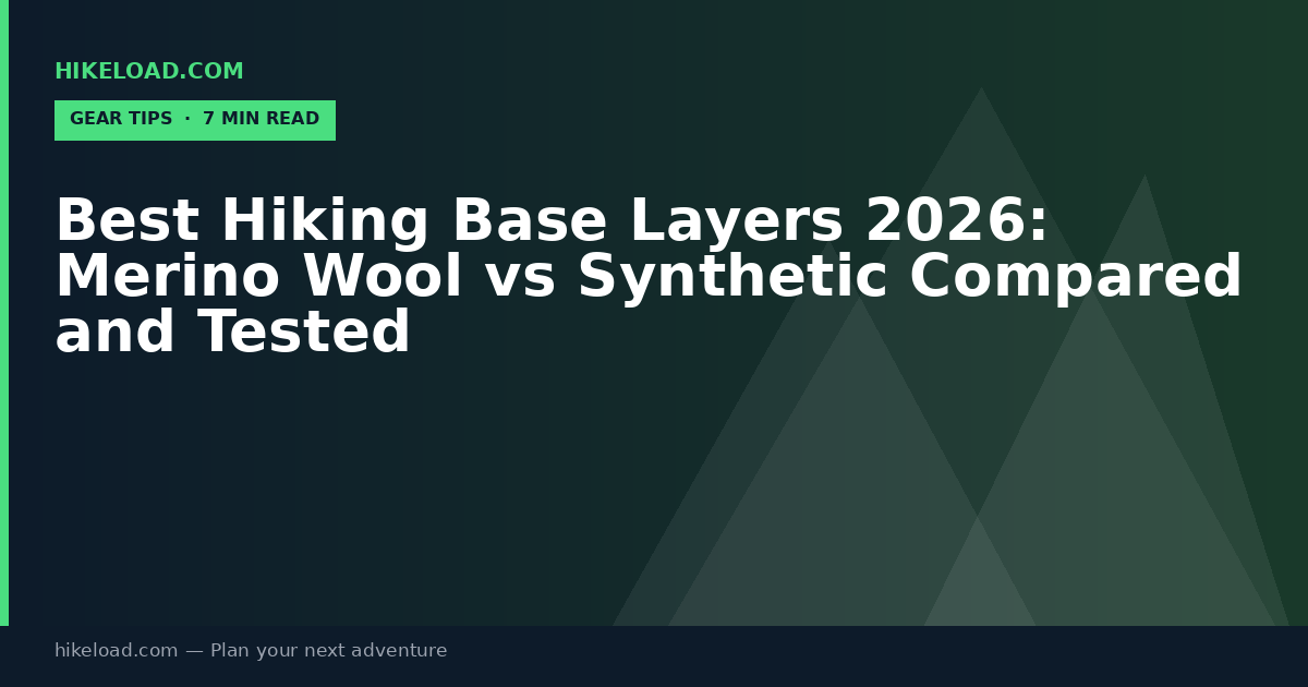 Best Hiking Base Layers 2026: Merino Wool vs Synthetic Compared and ...